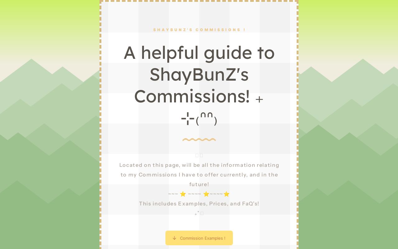 ShayBunZ's Commission FaQs